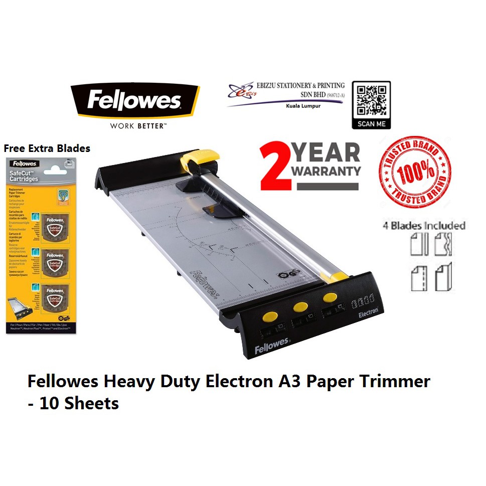 Fellowes Heavy Duty Electron A3 Paper Trimmer 10 Sheets Paper Cutter ...