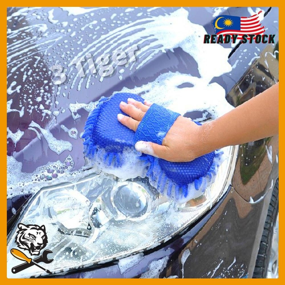 Chenille Microfiber Elastic Hand Grip Car Washing Sponge Duster ...