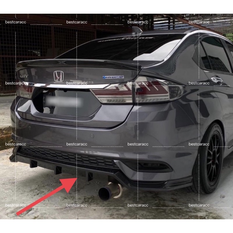 HONDA CITY GM6 2017-2019 LAFIGA REAR DIFFUSER GIOSSY BLACK | Shopee ...