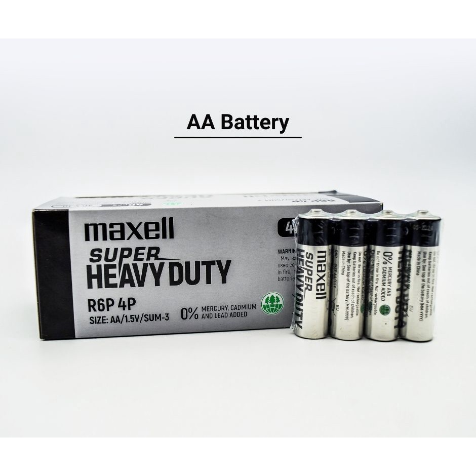 Maxell Super Heavy Duty AA & AAA Battery [1 Box-40 Pcs] - 100% Genuine ...