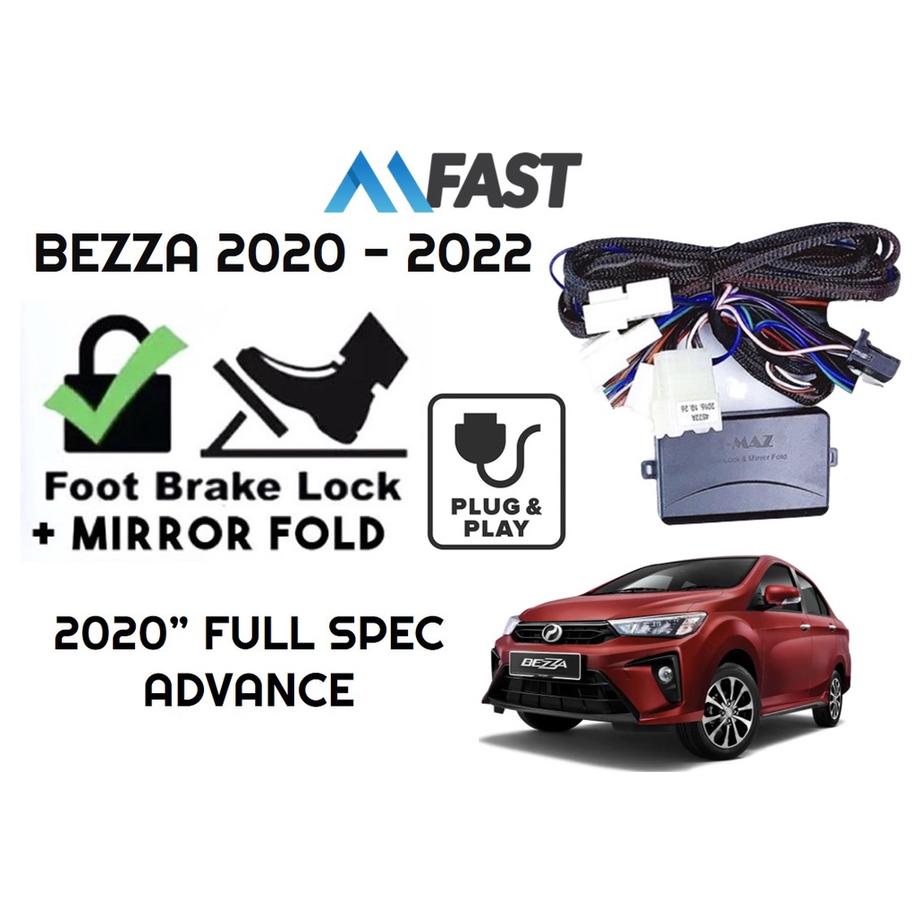 PERODUA BEZZA 2016-2022 Plug & Play Brake Lock + Mirror Fold (All Spec ...