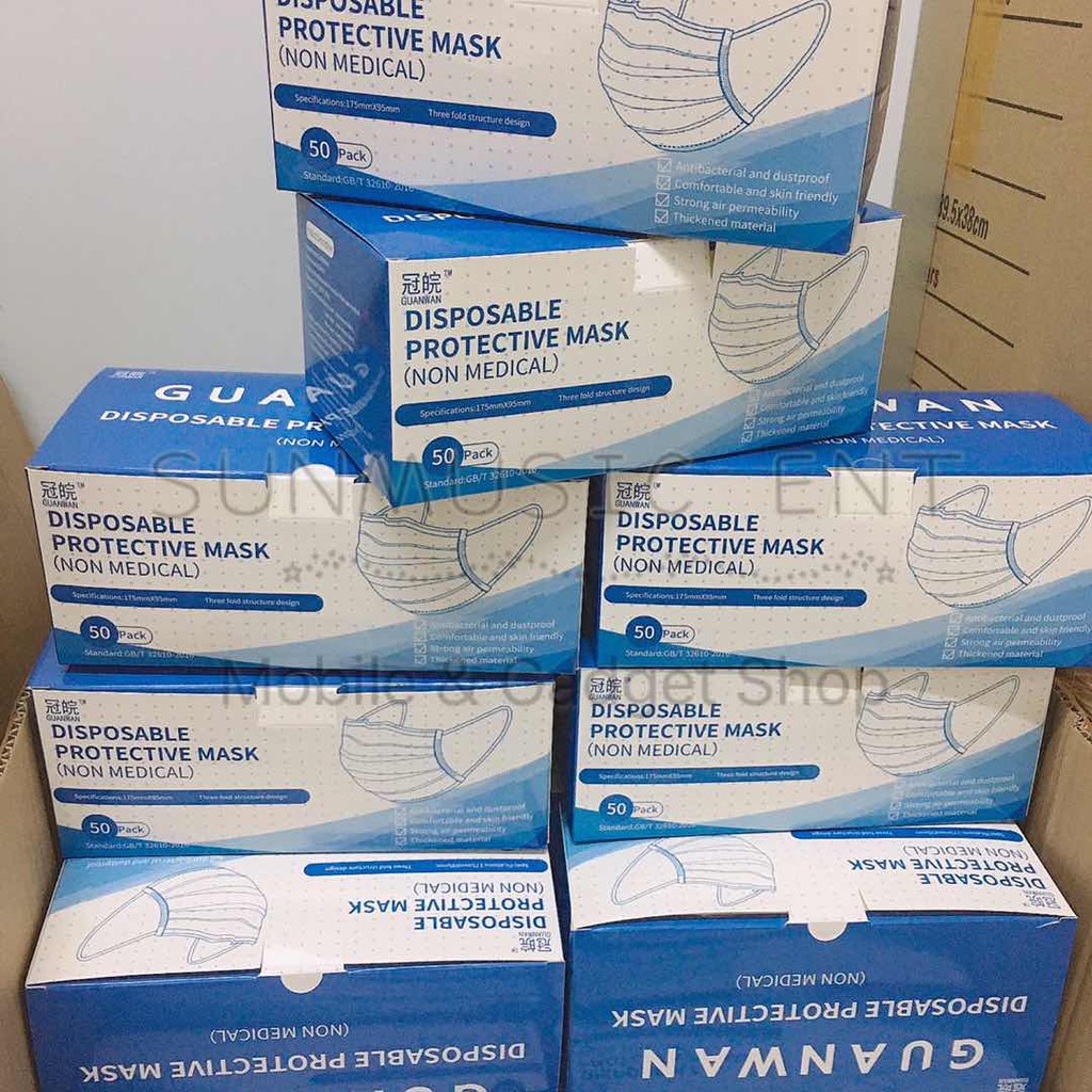 Promotion🔥 Face Masks Disposable 3 layer 口罩 Three-layer Protection ...