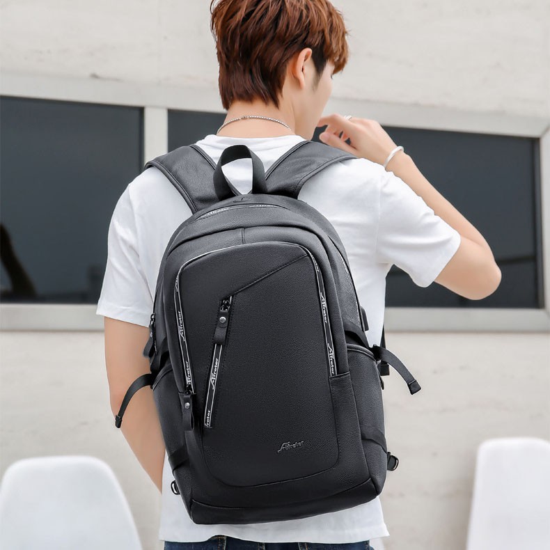 Korean high-end men's leather backpack AFERTER new model 2020 | Shopee ...