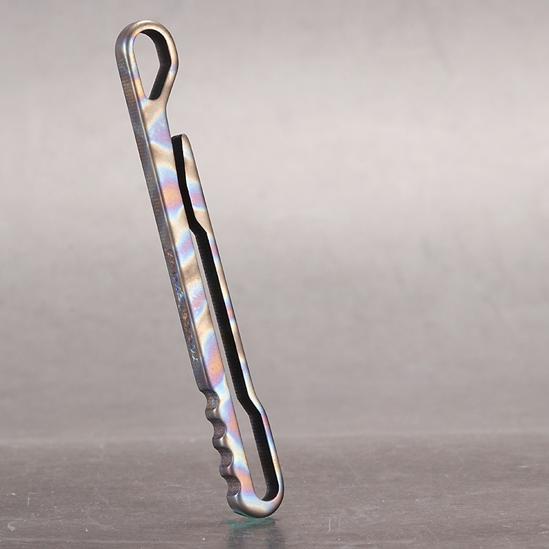 CNEDC Titanium Alloy Keychain Car Super Light Key Chain Hook Side ...