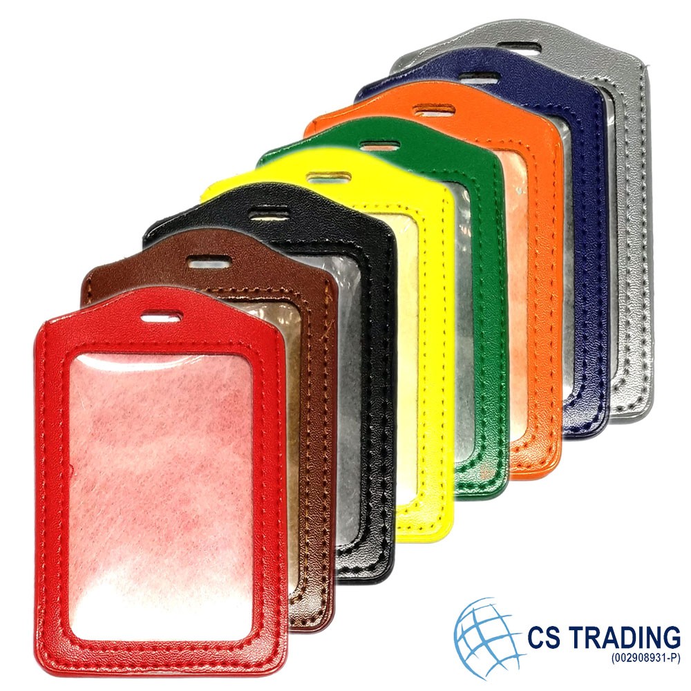 50 x Vertical Horizontal PU Leather ID Card Holder Employee Card For ...