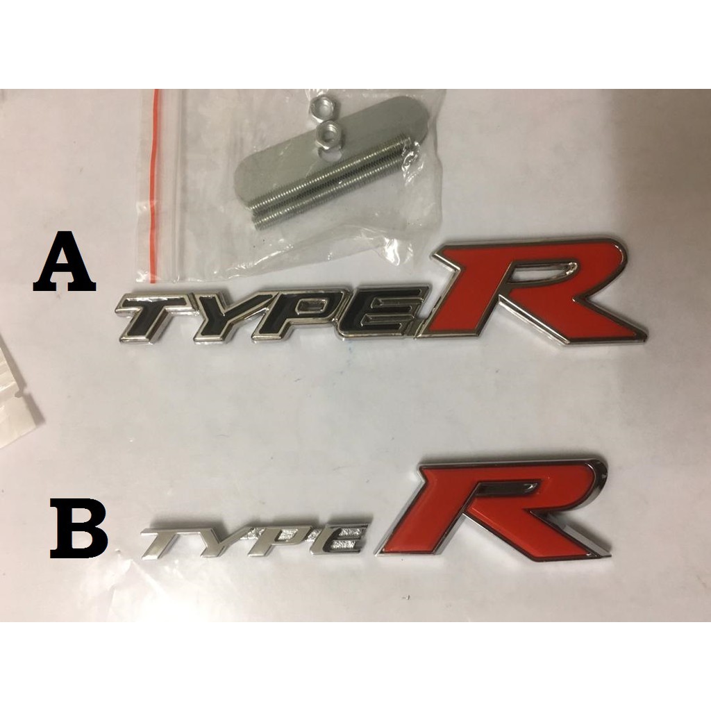 Emblem type RLogo Honda Civic fc Type R Emblem TypeR Honda Civic Baru ...