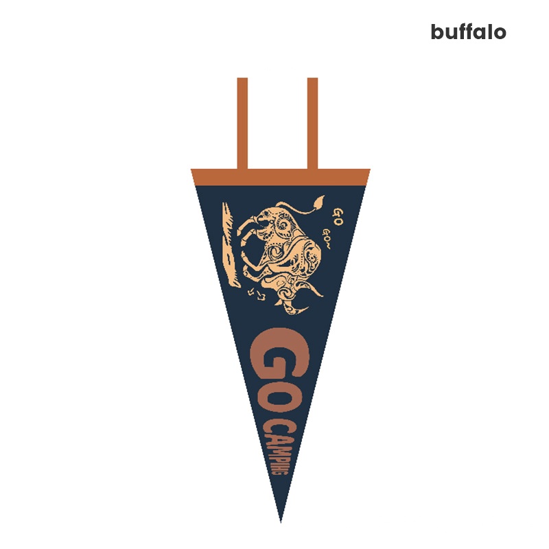 Outdoor camp flag Felt pennant camping equipment camping tent ...