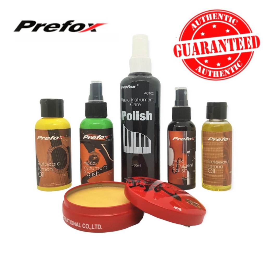 Prefox Guitar Violin Piano Polish & Lemon Oil / Maintenance Kit ...