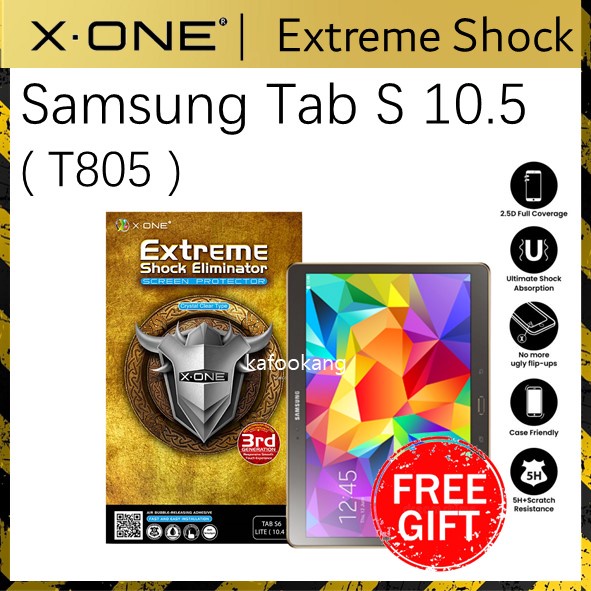 Samsung Galaxy Tab S4 10.5 ( T835 ) X-One Extreme Shock Eliminator Screen Protector - Gold ...