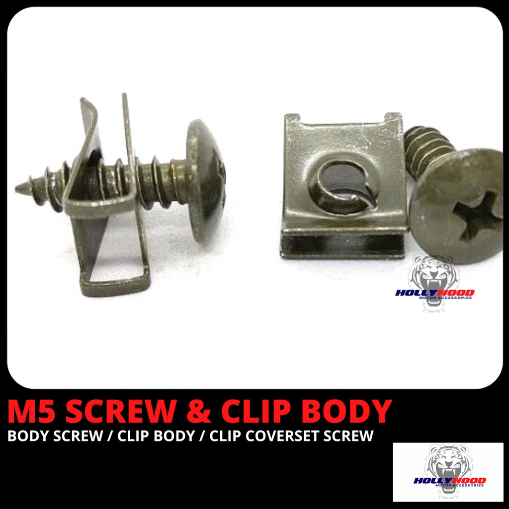 (1PCS) M5 SCREW & CLIP BODY SCREW DAN CLIP COVERSET SCREW YAMAHA LC Y15 ...