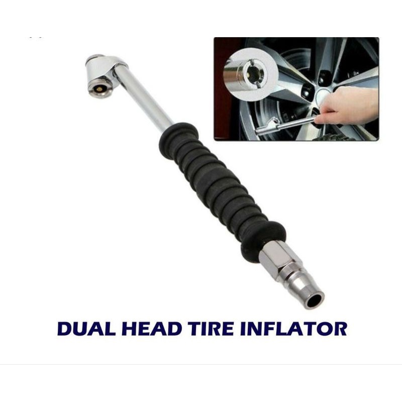 Auto Car Tire High Pressure Air Pump Nozzle Inflatable Dual-Head Chuck ...