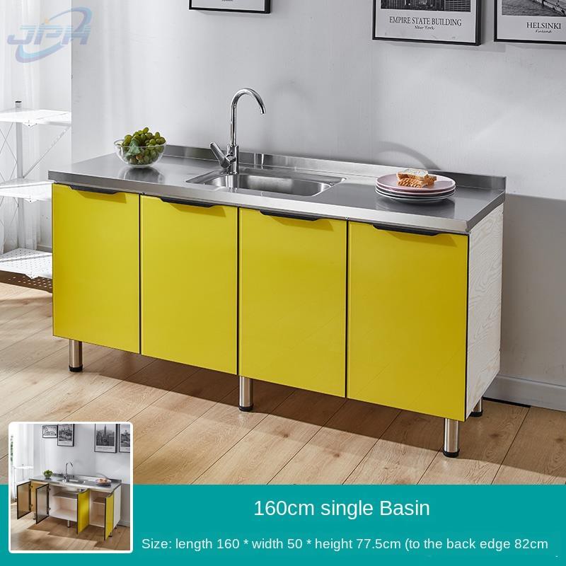 Simple stainless steel kitchen cabinet economical stovetops cabinets ...