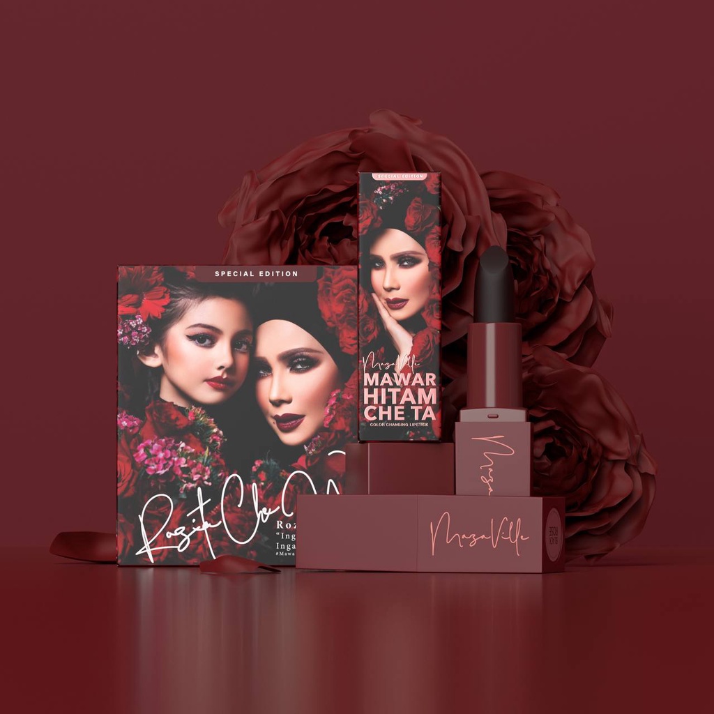Lipstick Che Ta Mawar Hitam Gincu Maroon Rose Halal Mesra Wuduk Sah ...