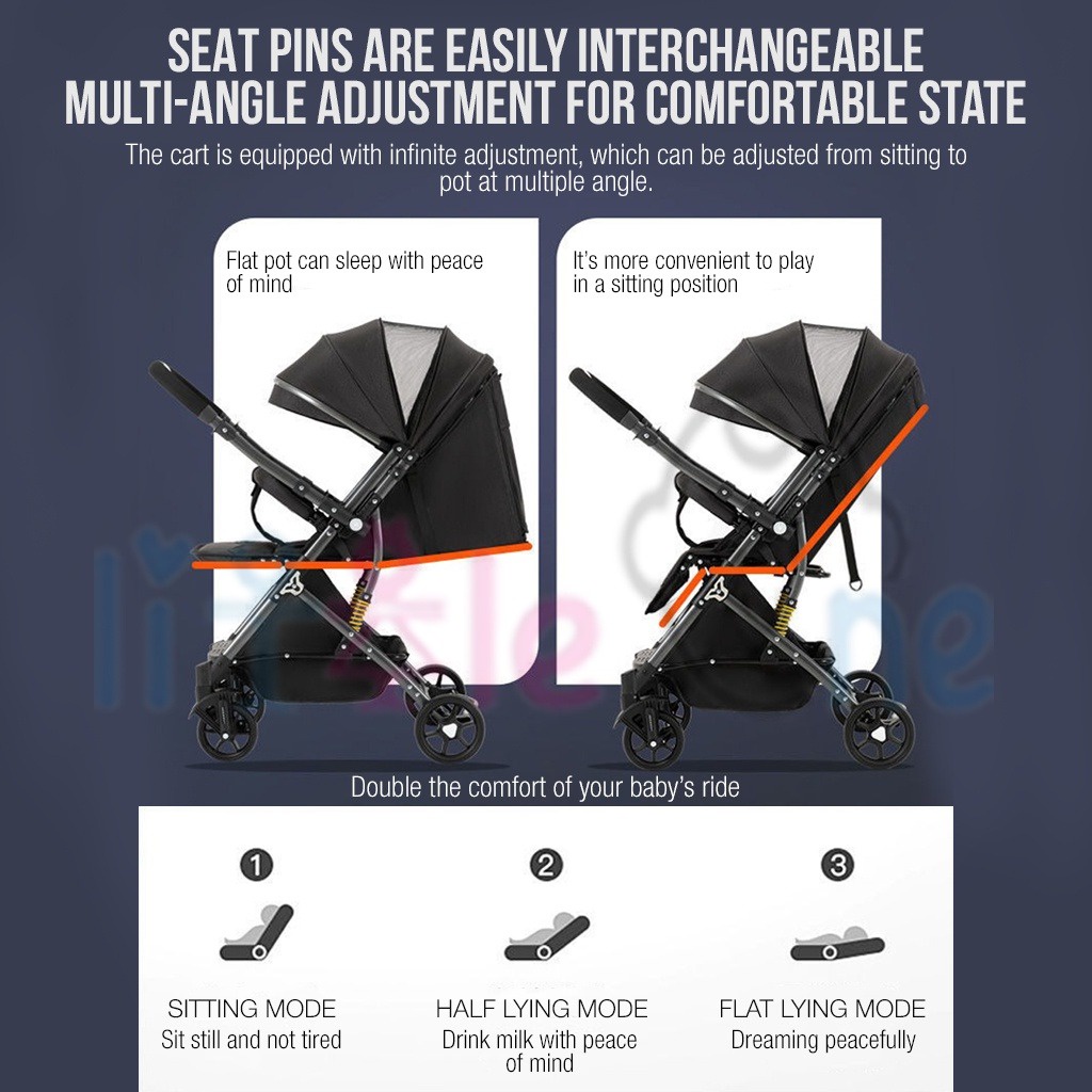 Little One Baby Compact Stroller YURIPRO Lightweight (Travel Strollers ...