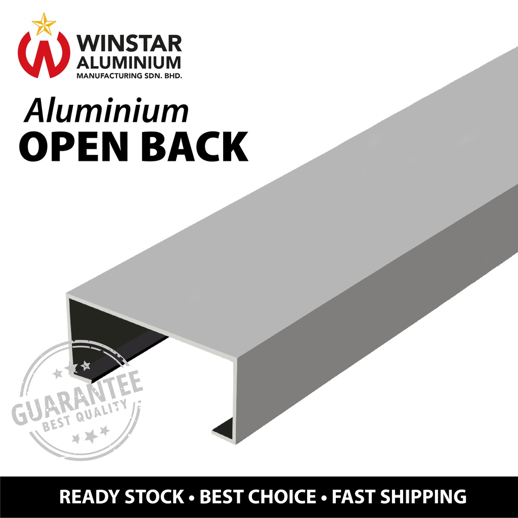 Aluminium Open Back - NA Silver | Shopee Malaysia