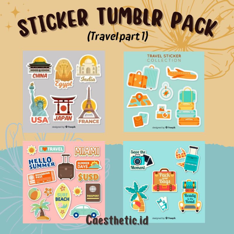 Aesthetic TUMBLR STICKER - HP LAPTOP STICKER - TUMBLR PACK STICKER ...