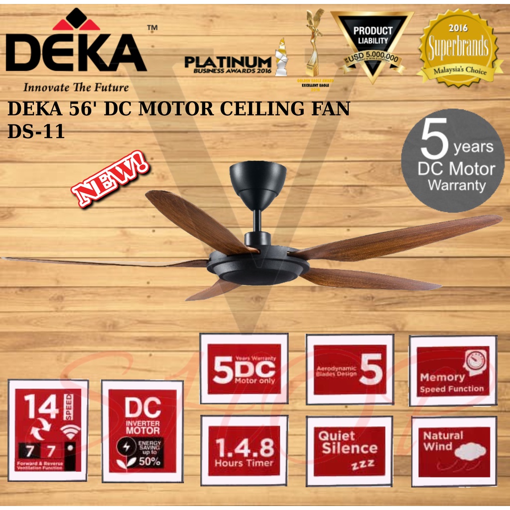 [2022 NEW MODEL] DEKA 56" DC MOTOR CEILING FAN WITH 7 SPEED CONTROL ...