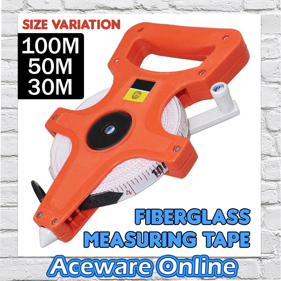 30M / 50M / 100M Fiberglass Measuring Tape A-Type Retractable Portable ...