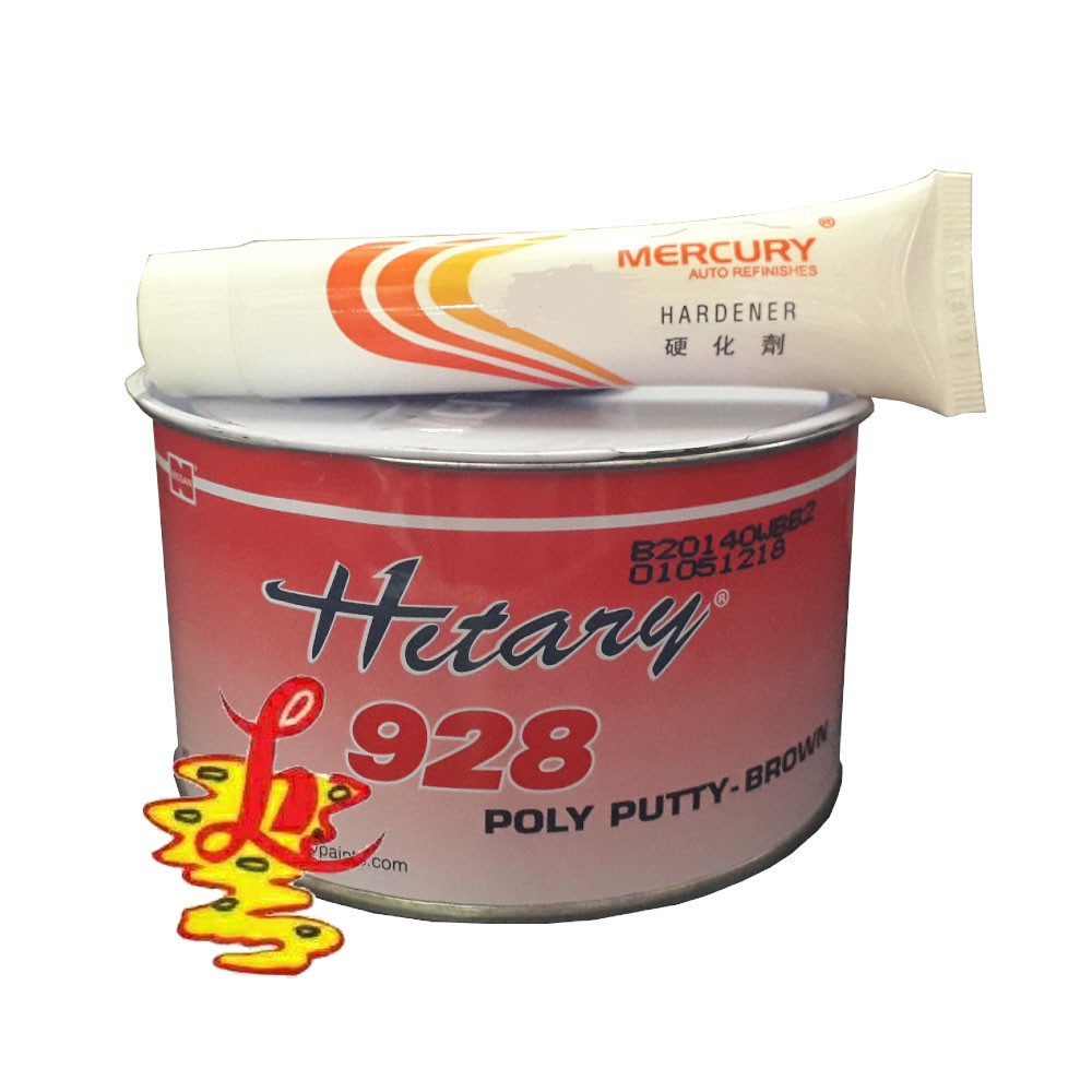 Hitary 928 Poly Putty With Hardener Brown 1kg Simen Kereta Merah ...