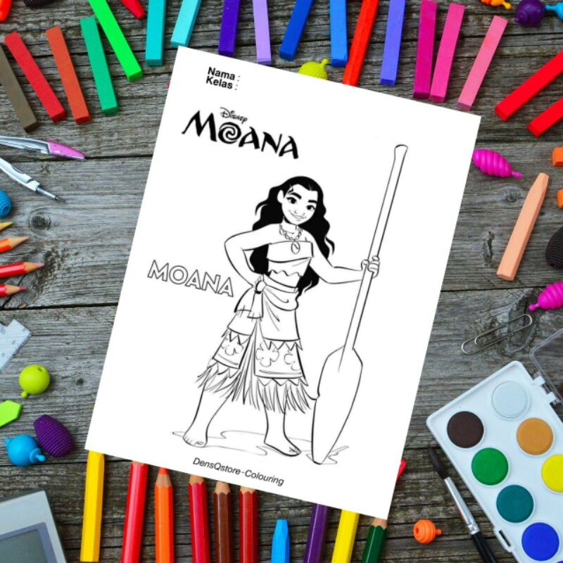 Moana Theme Children's Coloring Paper/Drawing Paper/Picture Coloring ...