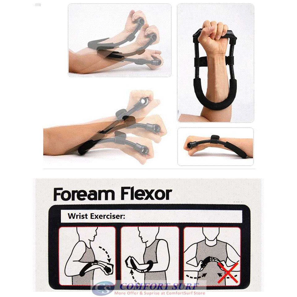 Spring Wrist Hand Forearm Power Grip Muscle Strength Exerciser GYM ...