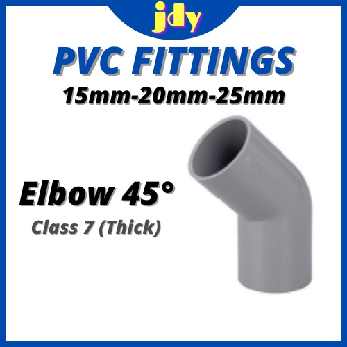 PVC Pipe Fitting Paip PVC Connector Elbow 45deg 15mm 20mm 25mm | Shopee Malaysia