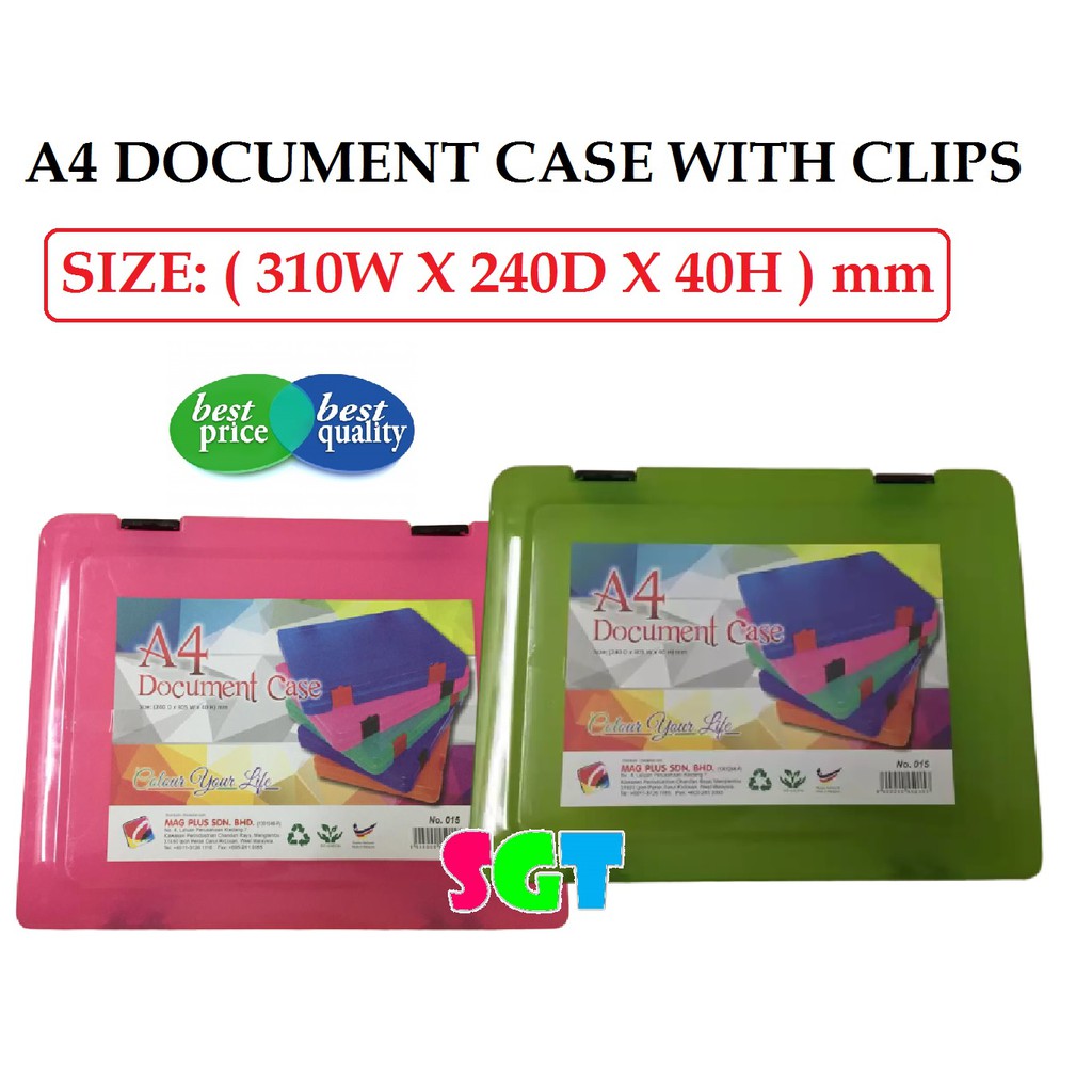MAG PLUS A4 Document Case - Random Colour 40mm ( 1 pc only ) | Shopee ...