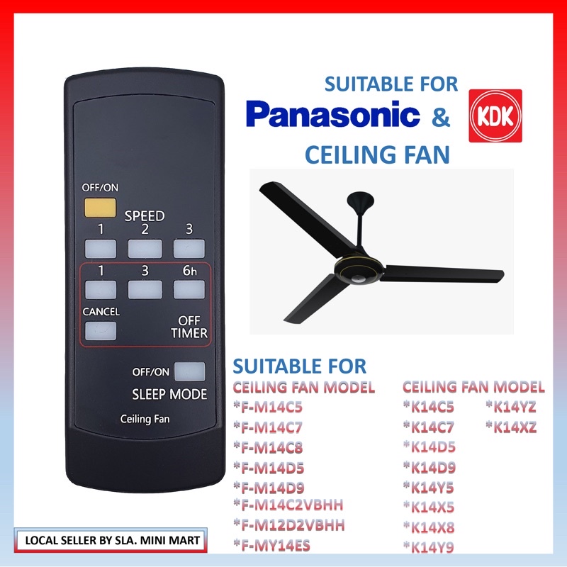 PANASONIC/ KDK CEILING FAN REMOTE CONTROL (3 SPEED) | Shopee Malaysia