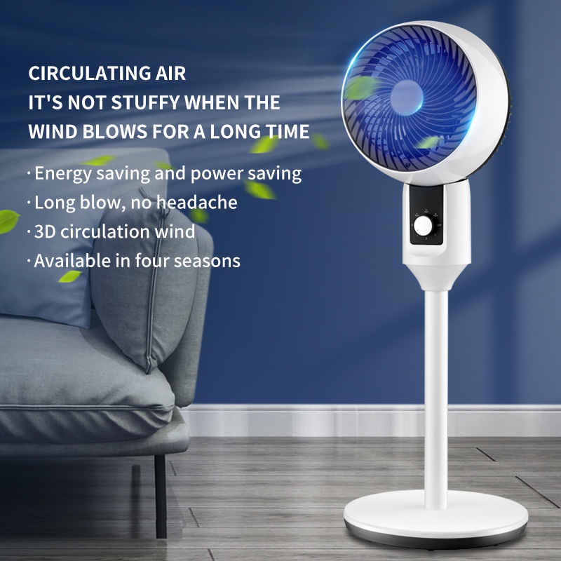 New circulation gear floor fan, turbo silent air intelligent shaking ...