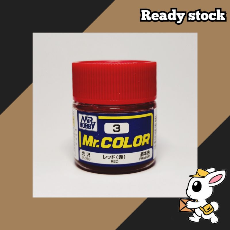 [Ready stock] Mr Hobby Color C3 Gloss Red Primary 10ml Plastic Model ...