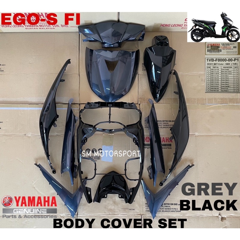 EGO-S FI BODY SET GREY BLACK YAMAHA 100% ORIGINAL HLY | Shopee Malaysia
