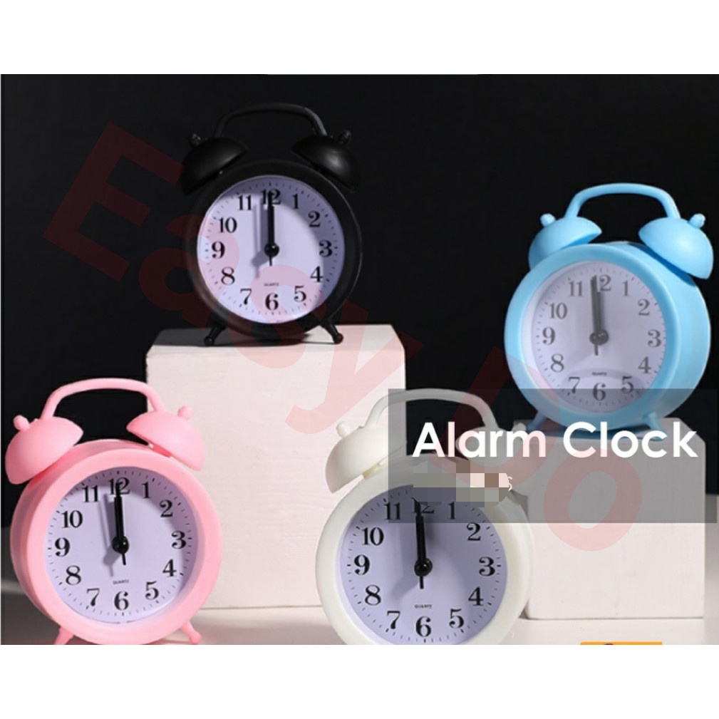 Round Alarm Clock | Desktop Table Bedside Clocks Kids Adults Travel ...
