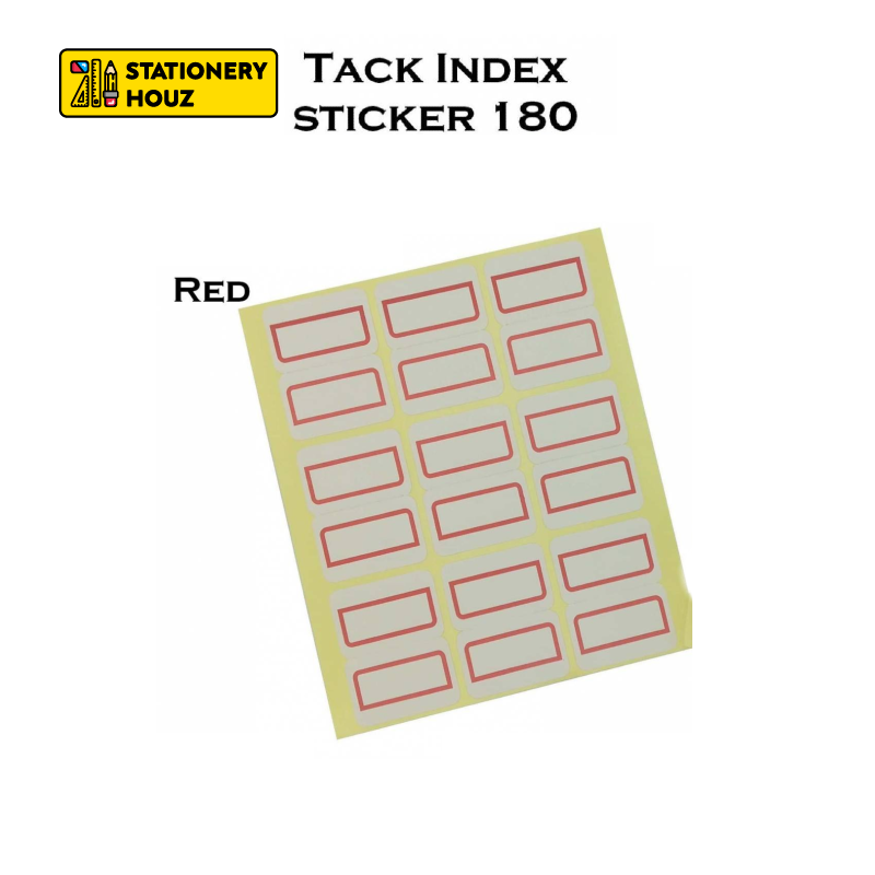 Stationery Houz Tack Index Sticker/ Red & Blue/ Powerline 120, 180, 240 ...