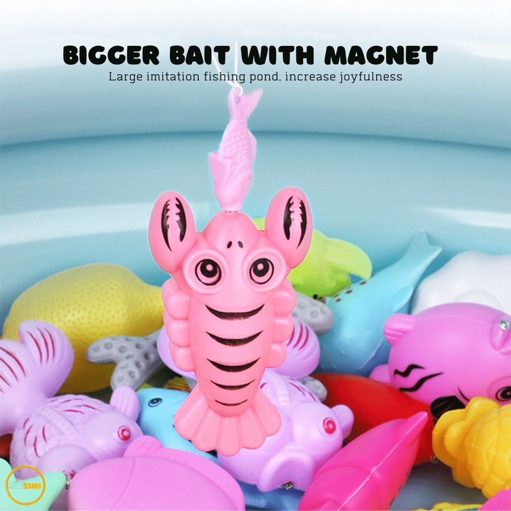 SIMI Magnetic Fishing Toy with Pool for Kids Education Toy Pretend Play ...