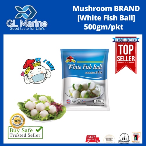 [Halal] [Best Selling]MUSHROOM WHITE FISH BALL S [500gm/pkt] | Shopee ...
