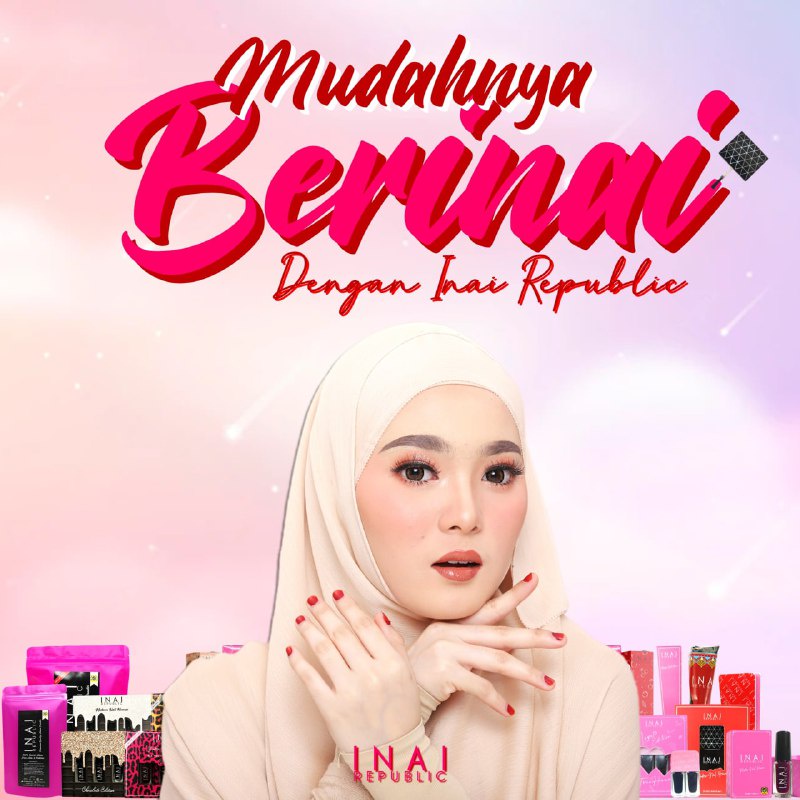 (WITH GIFT) Inai Republic Halal Inai Viral Inai Asli Sah Solat Pewarna ...