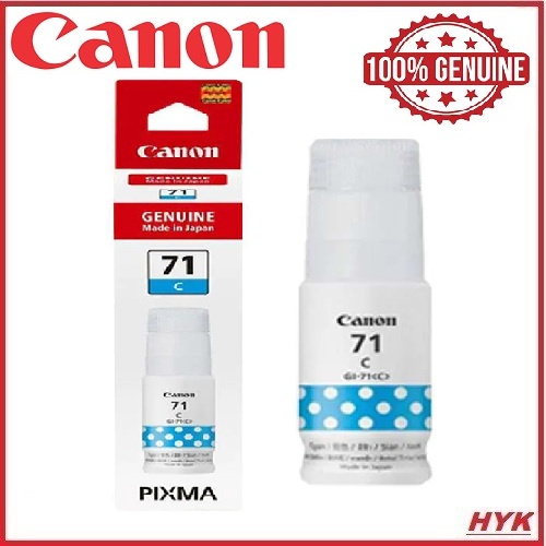 CANON GI-71/GI-71s Black/Cyan/Magenta/Yellow ORIGINAL REFILL INK G1020 ...