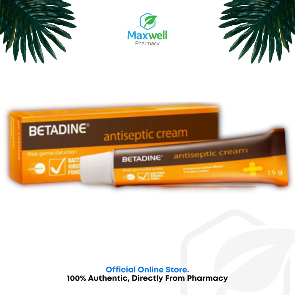 Betadine Antiseptic Cream 5% 15g | Shopee Malaysia