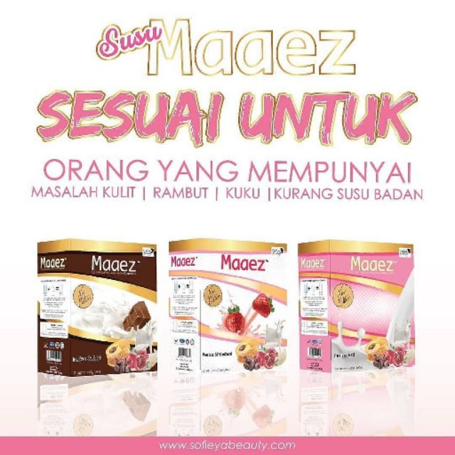💯 ORIGINAL SUSU MAAEZ Asli/Coklat/Strawberi/Mangga/Anggur | Shopee Malaysia