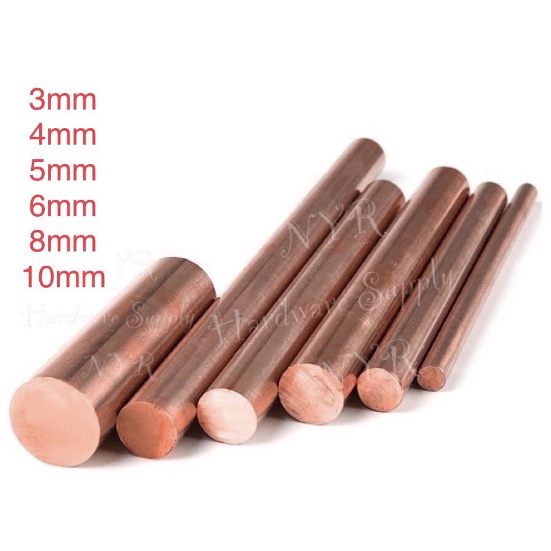 Copper Rod 3mm 4mm 5mm 6mm 8mm 10mm Copper Round Bar Solid / Copper ...
