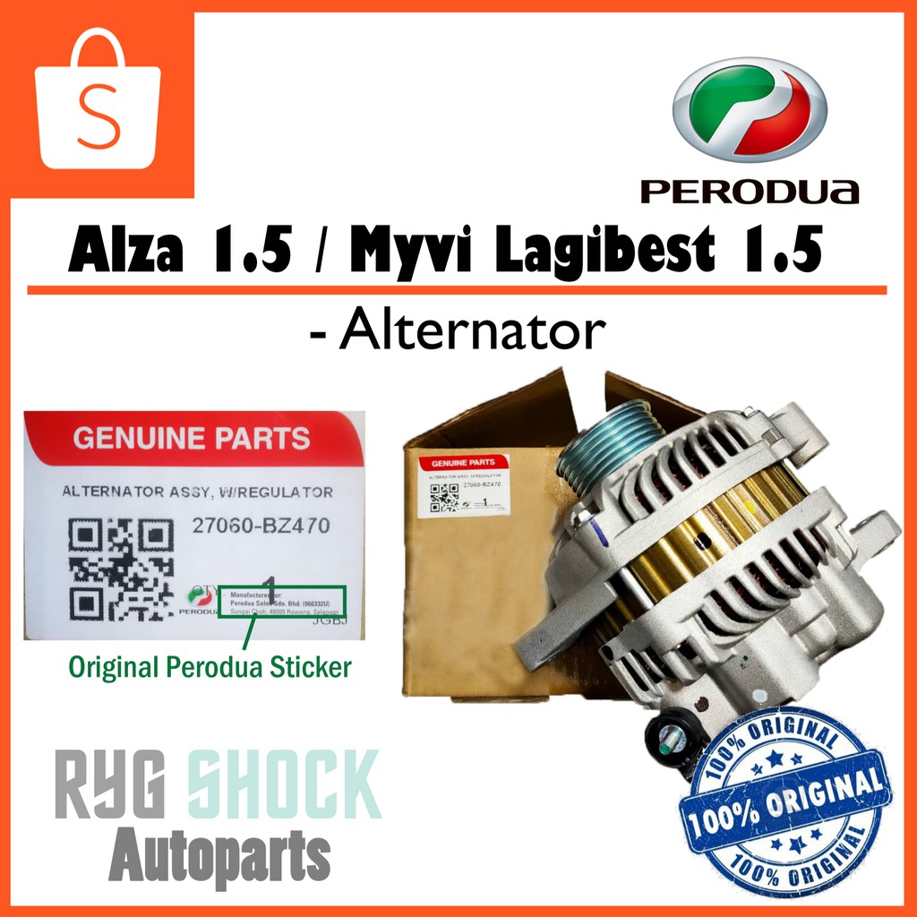Original Perodua Myvi 1.3 / Alza 1.5 / Myvi Lagibest 1.5 Alternator ...