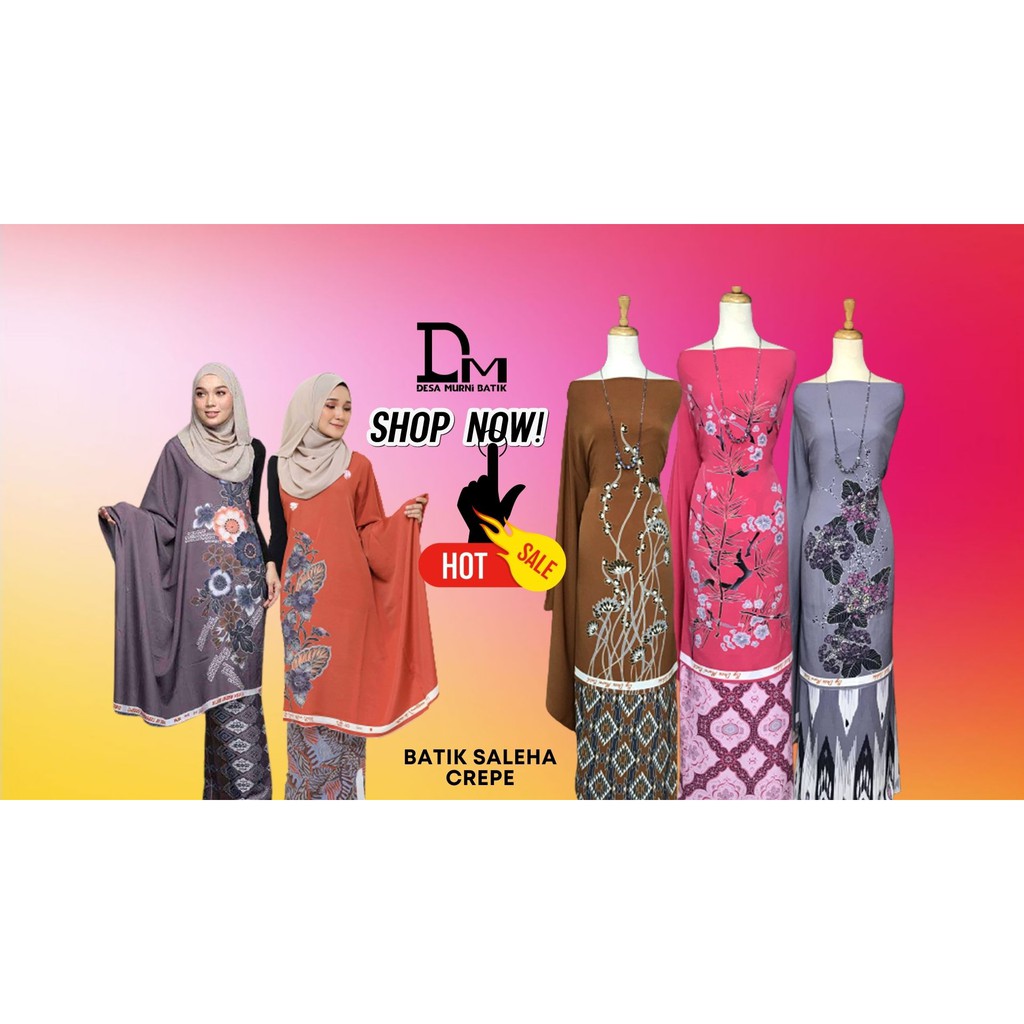 BATIK SALEHA CREPE-BATIK VIRAL by DESA MURNI BATIK - READY STOCK-BATIK ...