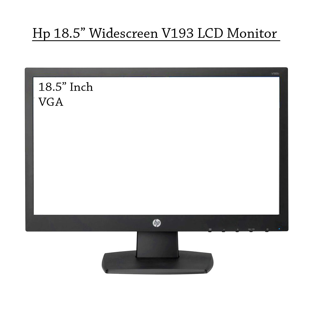 HP 18.5" Inch Widescreen LED Backlit LCD Monitor V193 (Refurbished ...