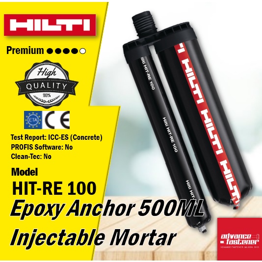 Hilti HIT-RE 100 Epoxy Anchor 500ML Injectable Mortar | Shopee Malaysia