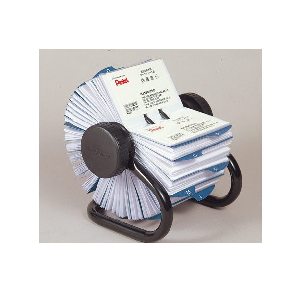 American ROLODEX Rotating Business Card Organizer (400 Pcs) 67236 Black ...