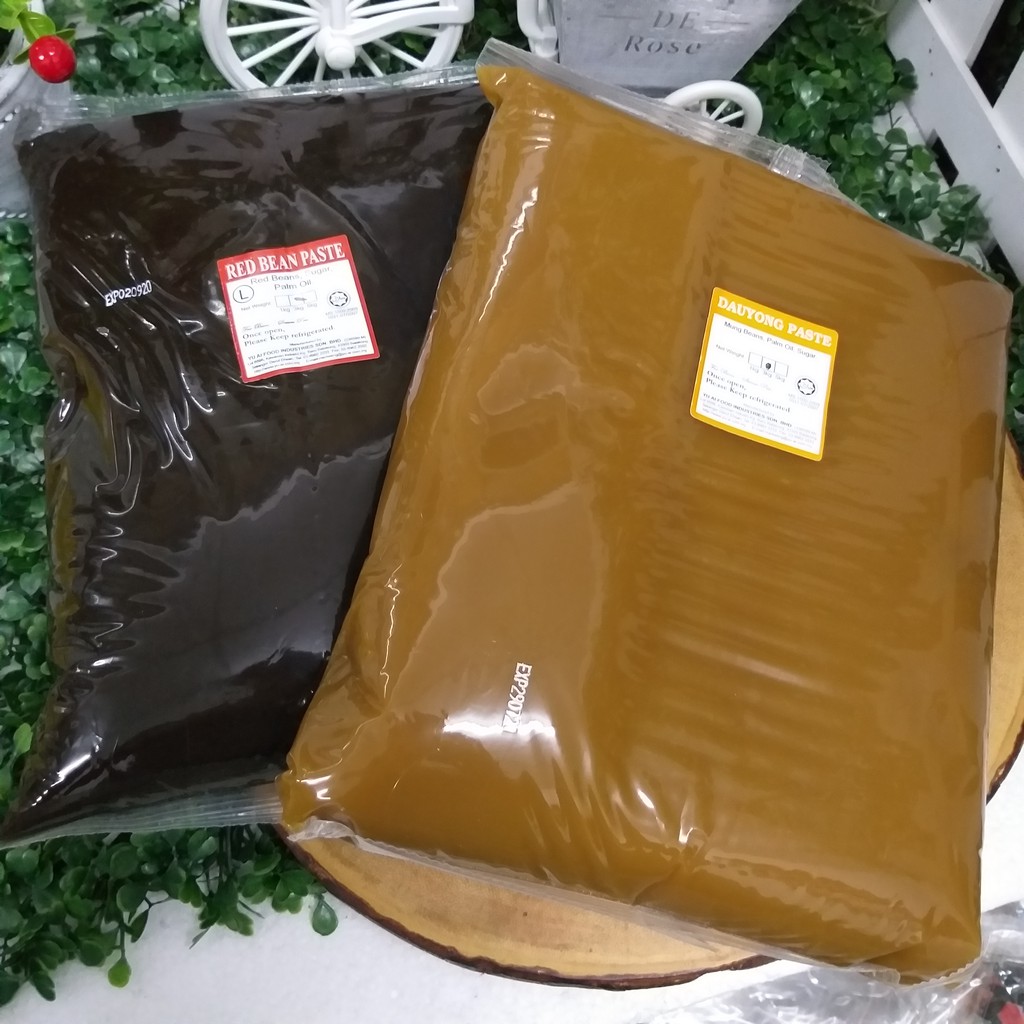 Red Bean / Dau Yong /Pandan Dou Yong Filling Paste for Buns , Steam Pau ...
