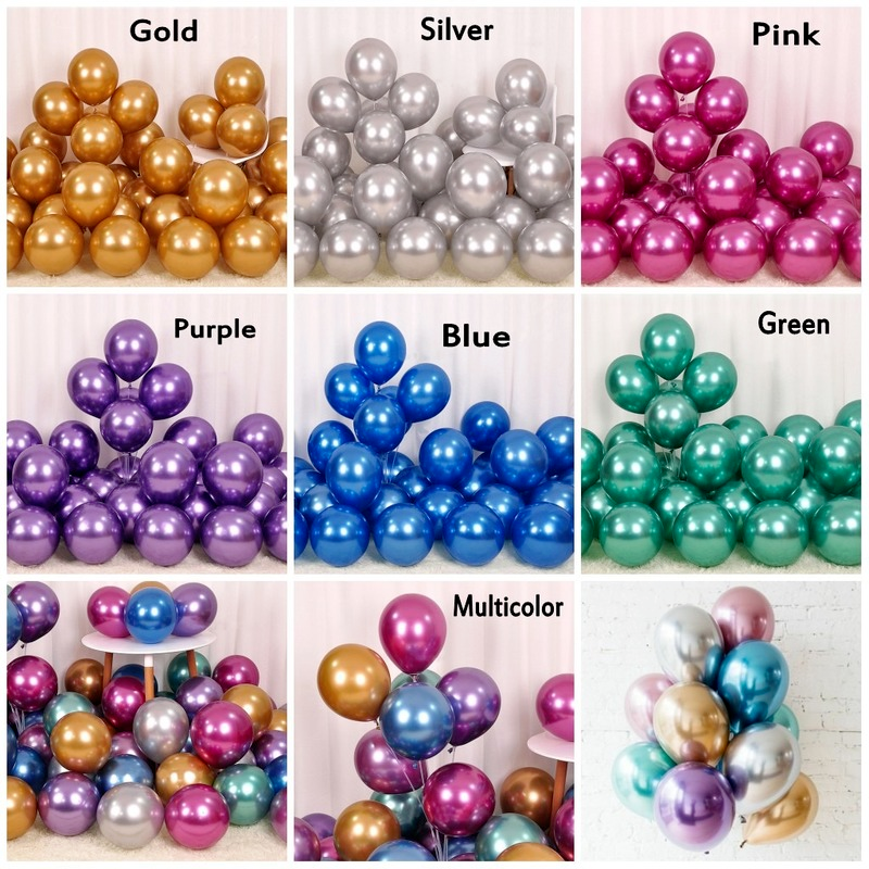 50pcs Metallic Balloon 12 Inch High Quality Metalic Color Shining ...