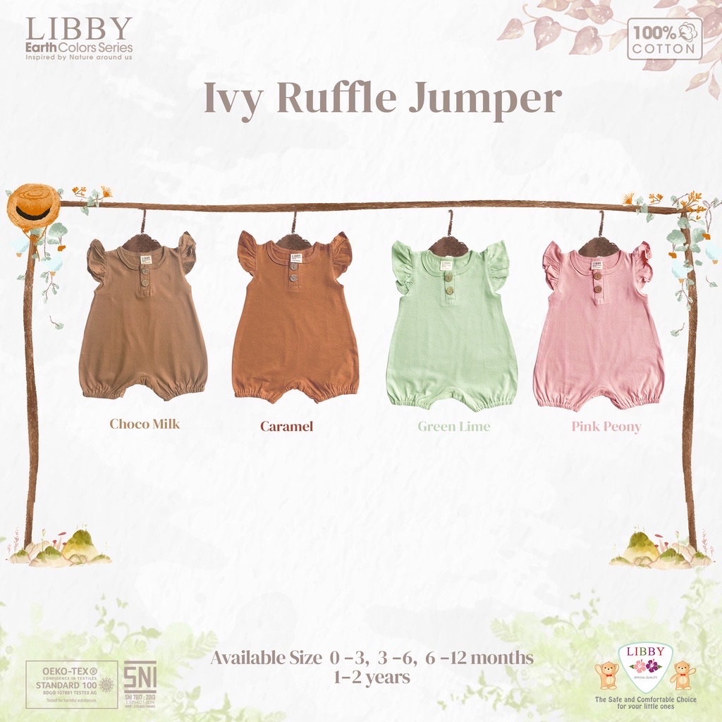Libby RUFFLE JUMPER IVY EARTH | Shopee Malaysia