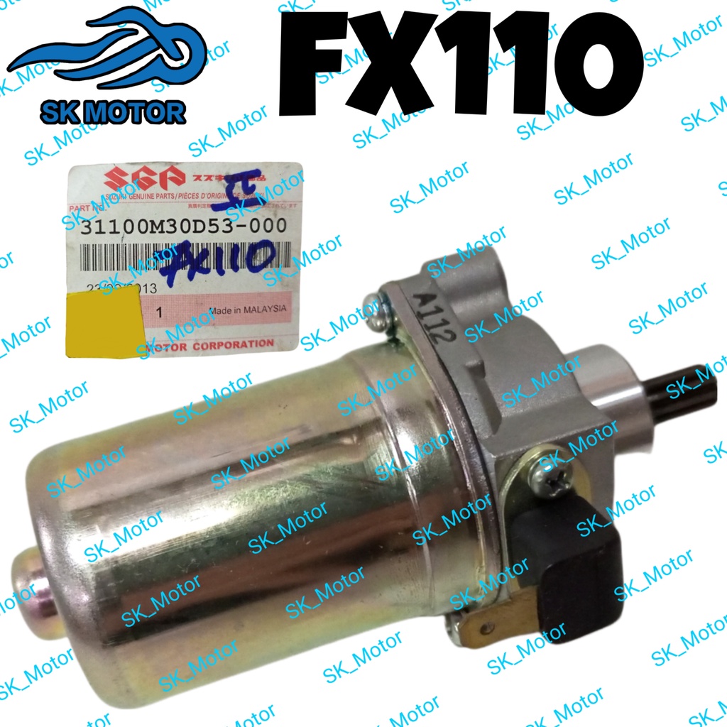 Suzuki FX110 FX 110 / SMASH 110 / SMASH PRO / SMASH REVO / GSX Original Starter Motor Assy ...