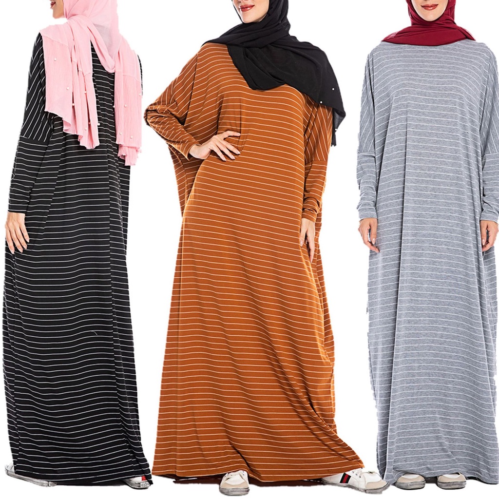 Ready Stock Muslimah Plus Size Baju Kaftan Cotton Lengan Panjang Women ...